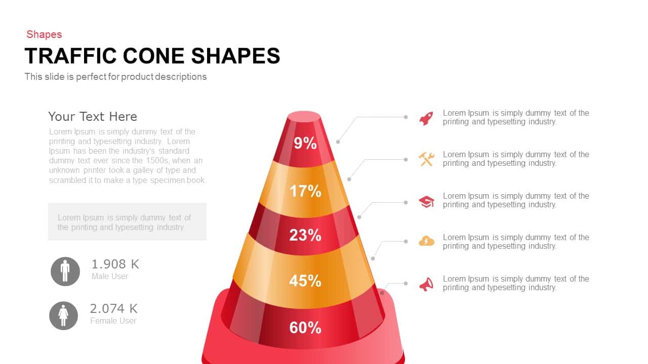 Cone Chart PowerPoint Template - Slidebazaar Cone Chart PowerPoint Template - Slidebazaar