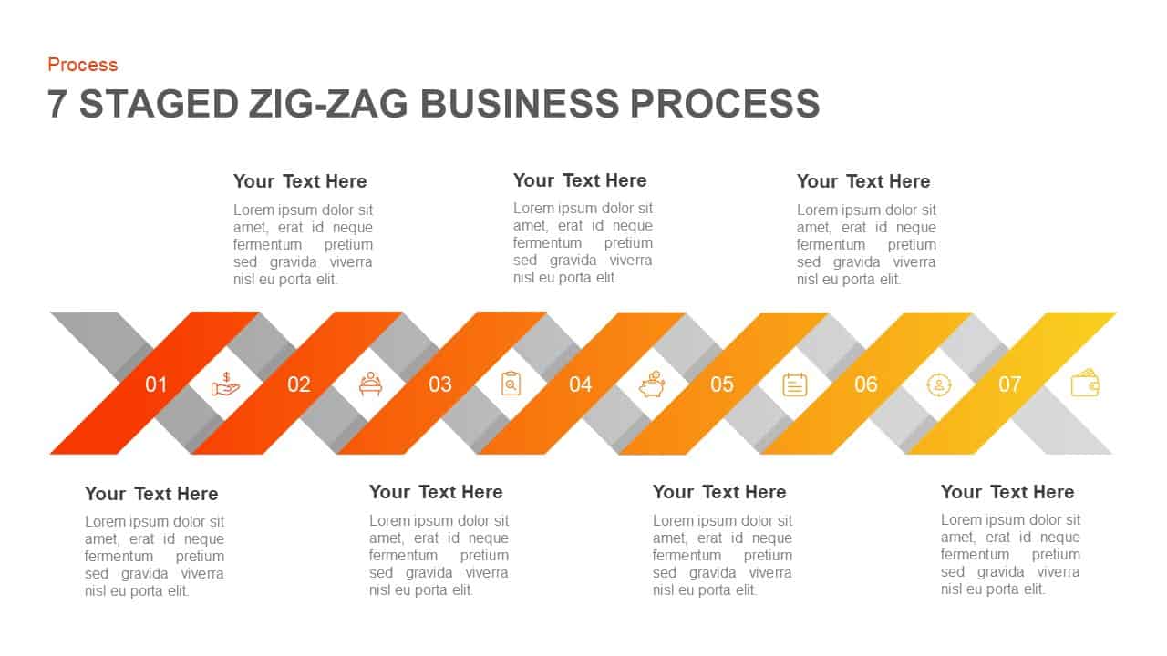 5 Stage ZigZag Arrow Diagram PowerPoint Template and Keynote Slide 5 Stage ZigZag Arrow Diagram PowerPoint Template and Keynote Slide